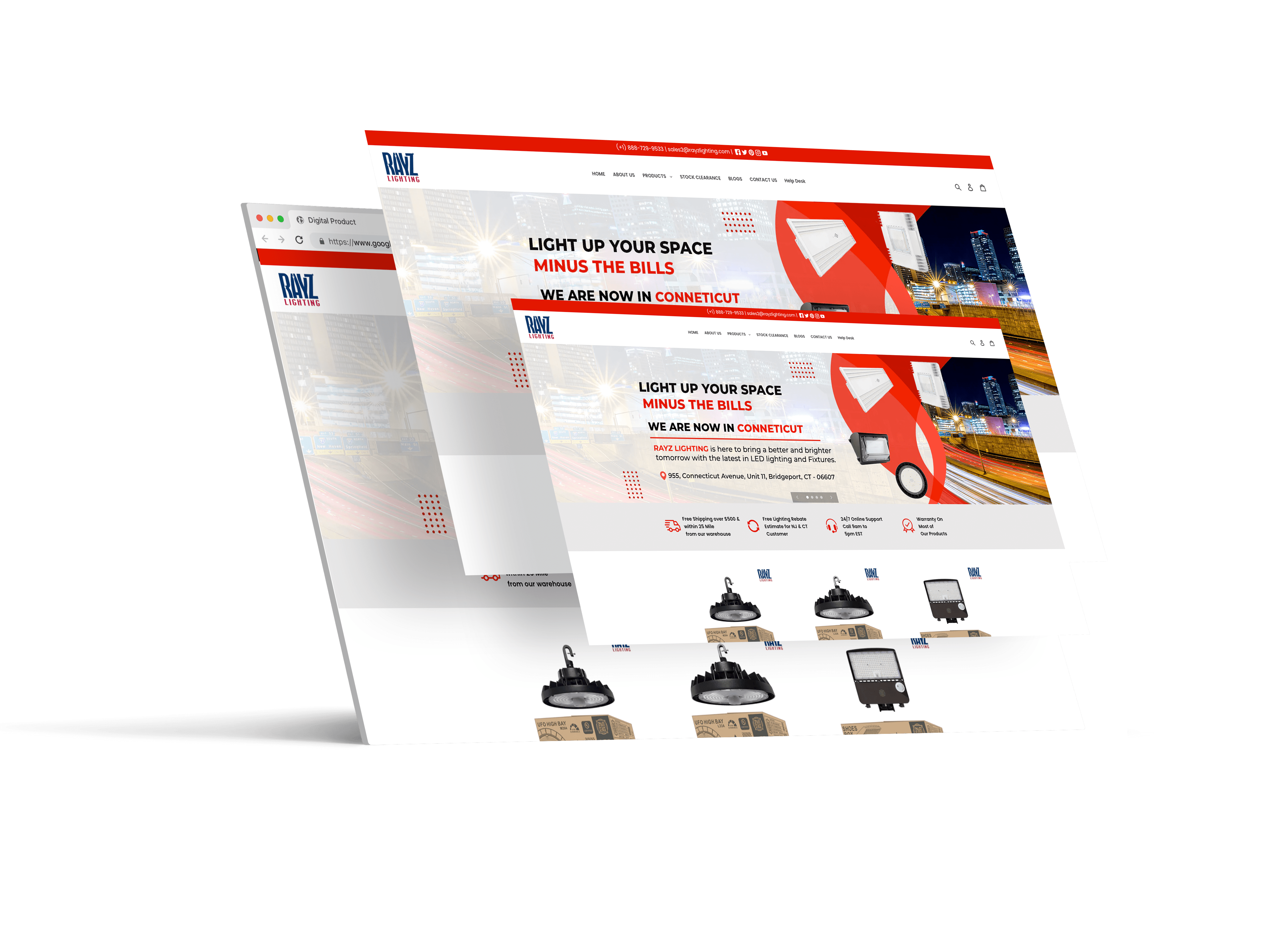 Rayz Lighting Store | Shopify Work | Metizsoft