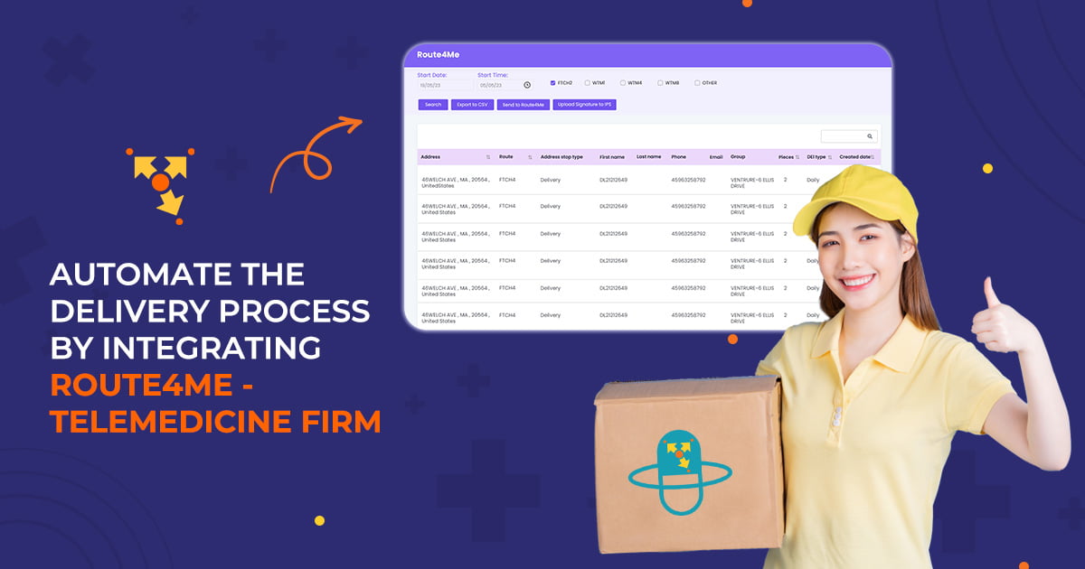 Route4Me Integration To Automate The Delivery Process | Metizsoft